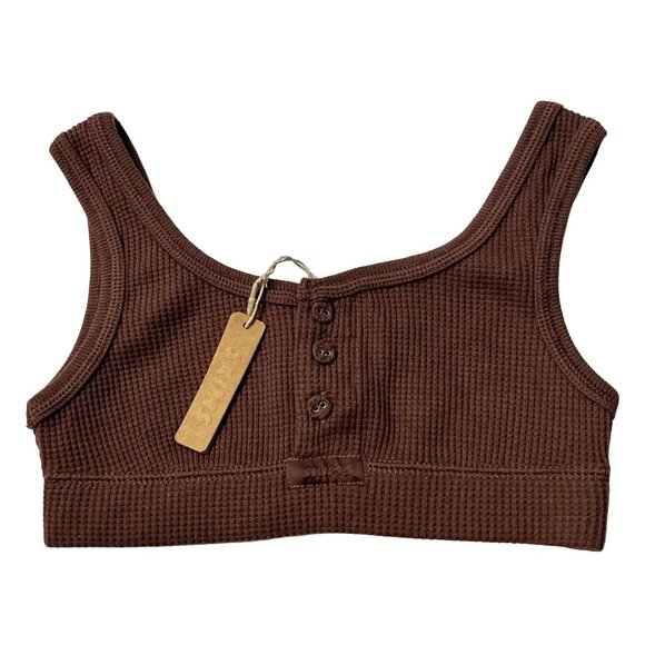 SKIMS | Intimates & Sleepwear | Skims Waffle Henley Bralette Garnet ...